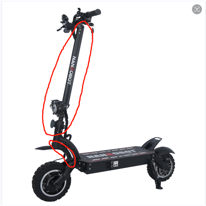 LS7 Scooter Stem Kit+Steering Column | NANROBOT